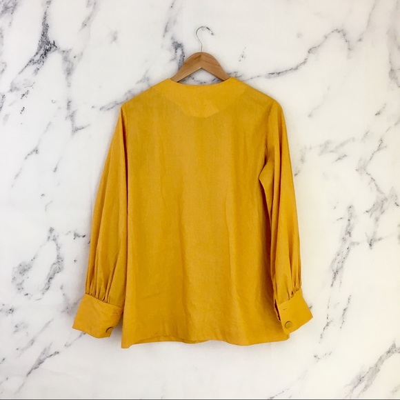 Vintage | Tops | Vintage Lady Manhattan Mustard Yellow Smock | Poshmark